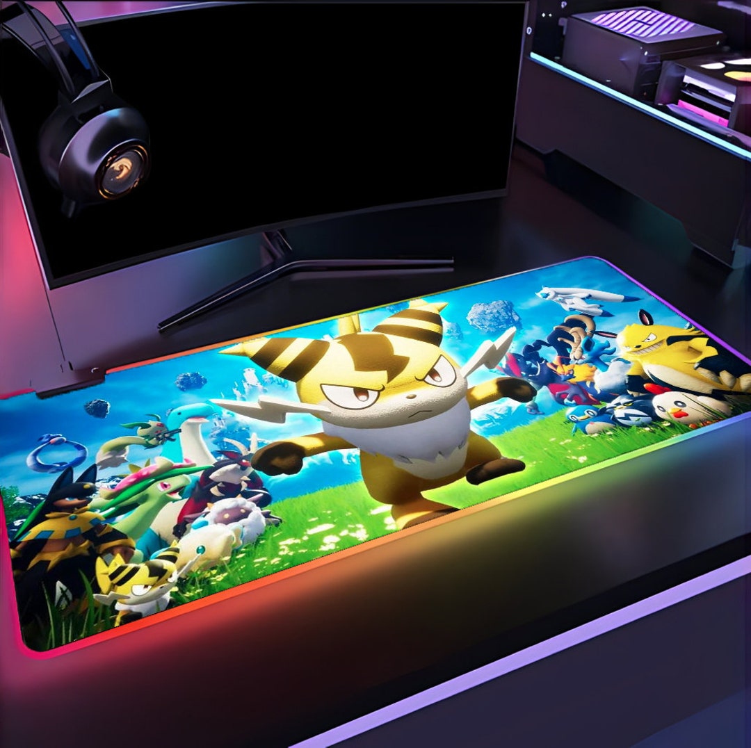 Glowing Palworld RGB Desk Mat: Add Cuteness to Your Setup Mouse Pad - Etsy