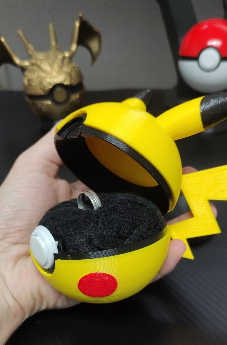Pokeball Pikachu Pokemon Ring Box Premium - Etsy