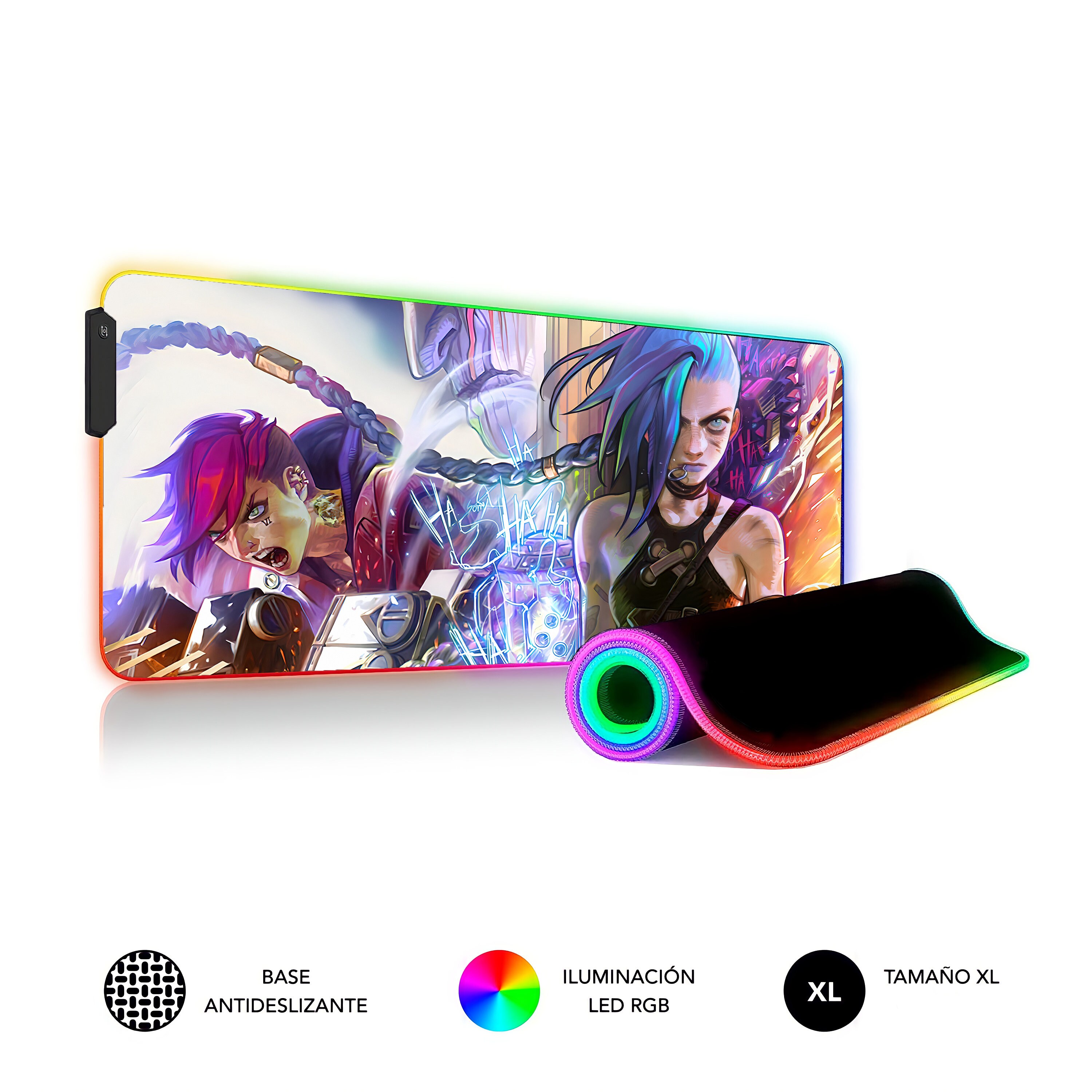 RGB Jinx Arcane Mouse Pad, XXL Gaming Mat, League of Legends, Non-slip ...