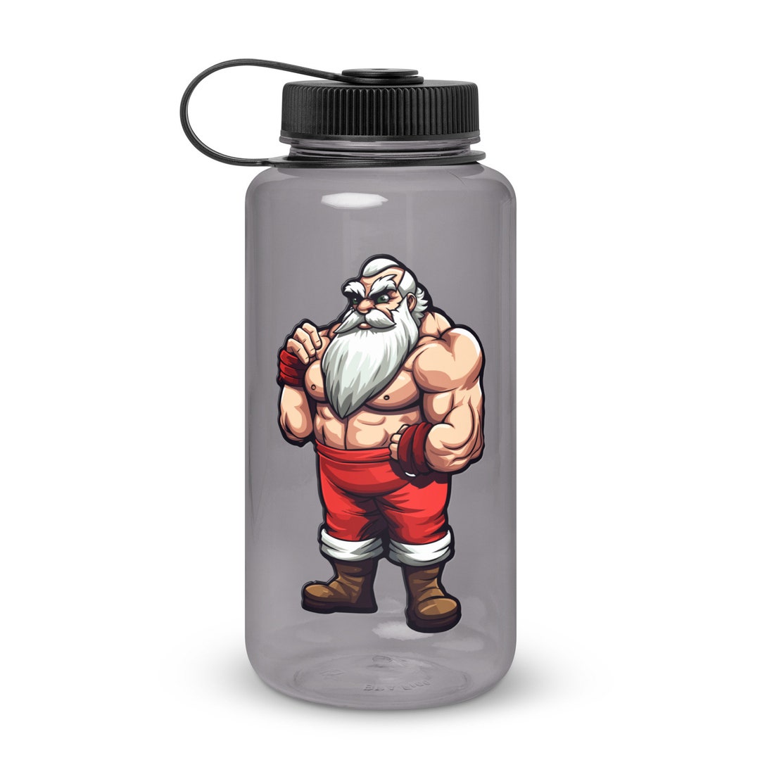 Santa Gains 32oz Wide Mouth Plastic Water Bottle - Etsy