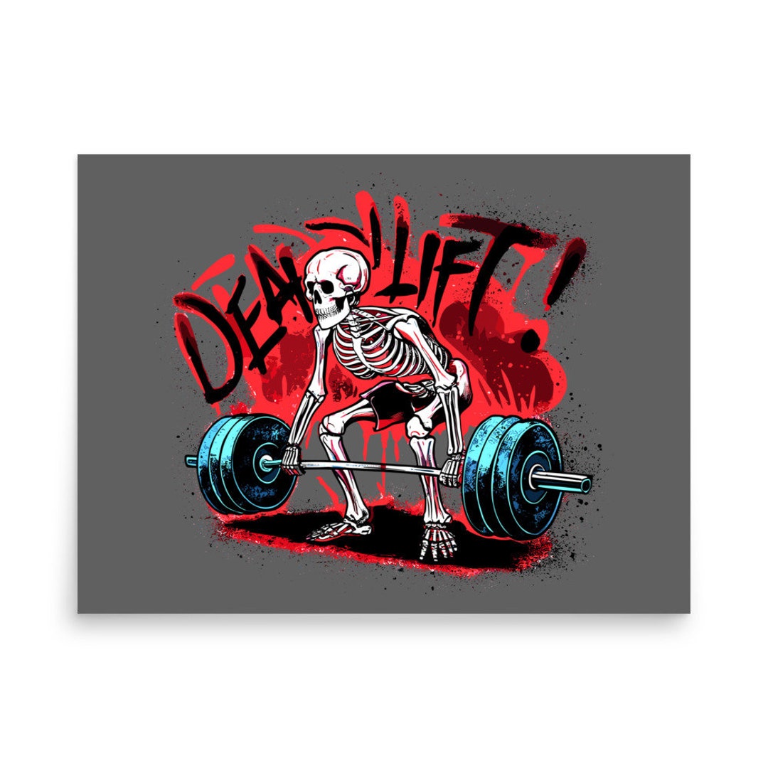 Skeleton Deadlift Poster, Giclée Print - Etsy