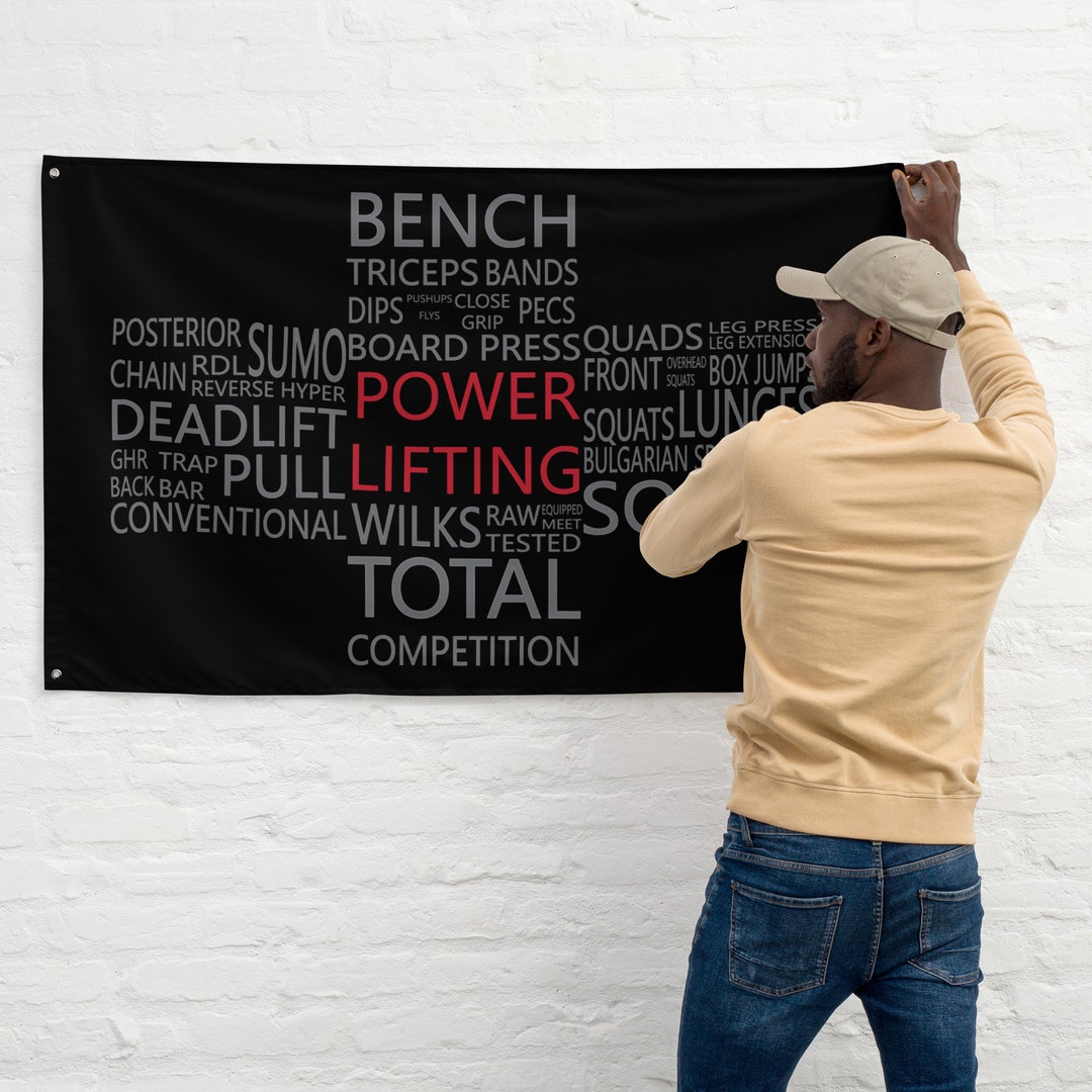 Powerlifting Gym Flag Free Shipping - Etsy