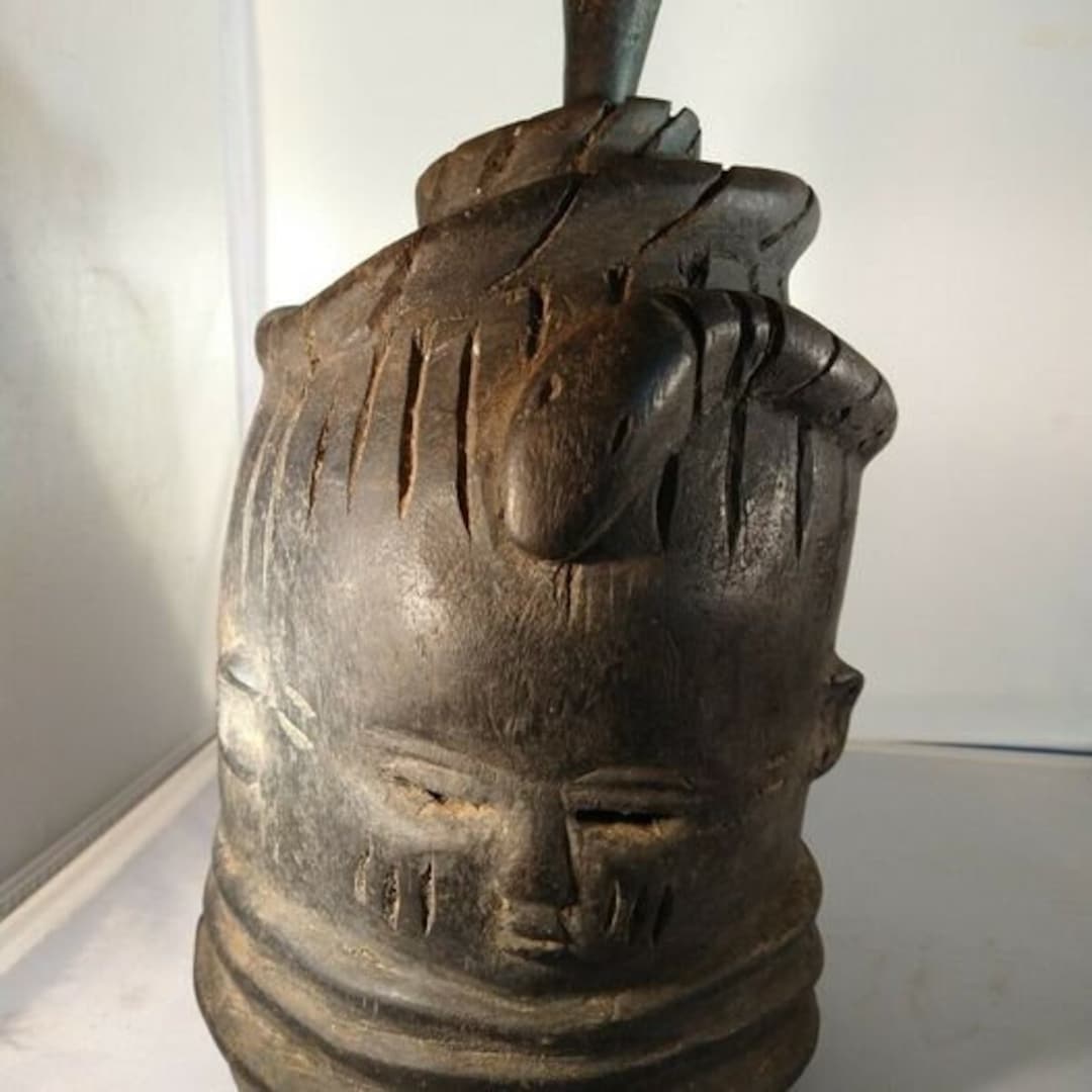 AUTHENTIC AFRICAN Female SANDE Secret Society Mask - Museum Exhibited ...