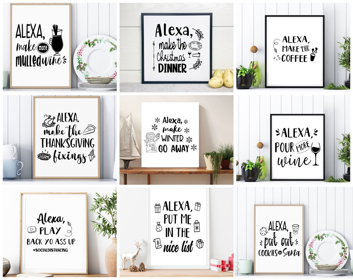71-piece Fun Alexa Commands SVG Bundle for Cricut - Etsy