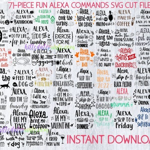 71-piece Fun Alexa Commands SVG Bundle for Cricut - Etsy