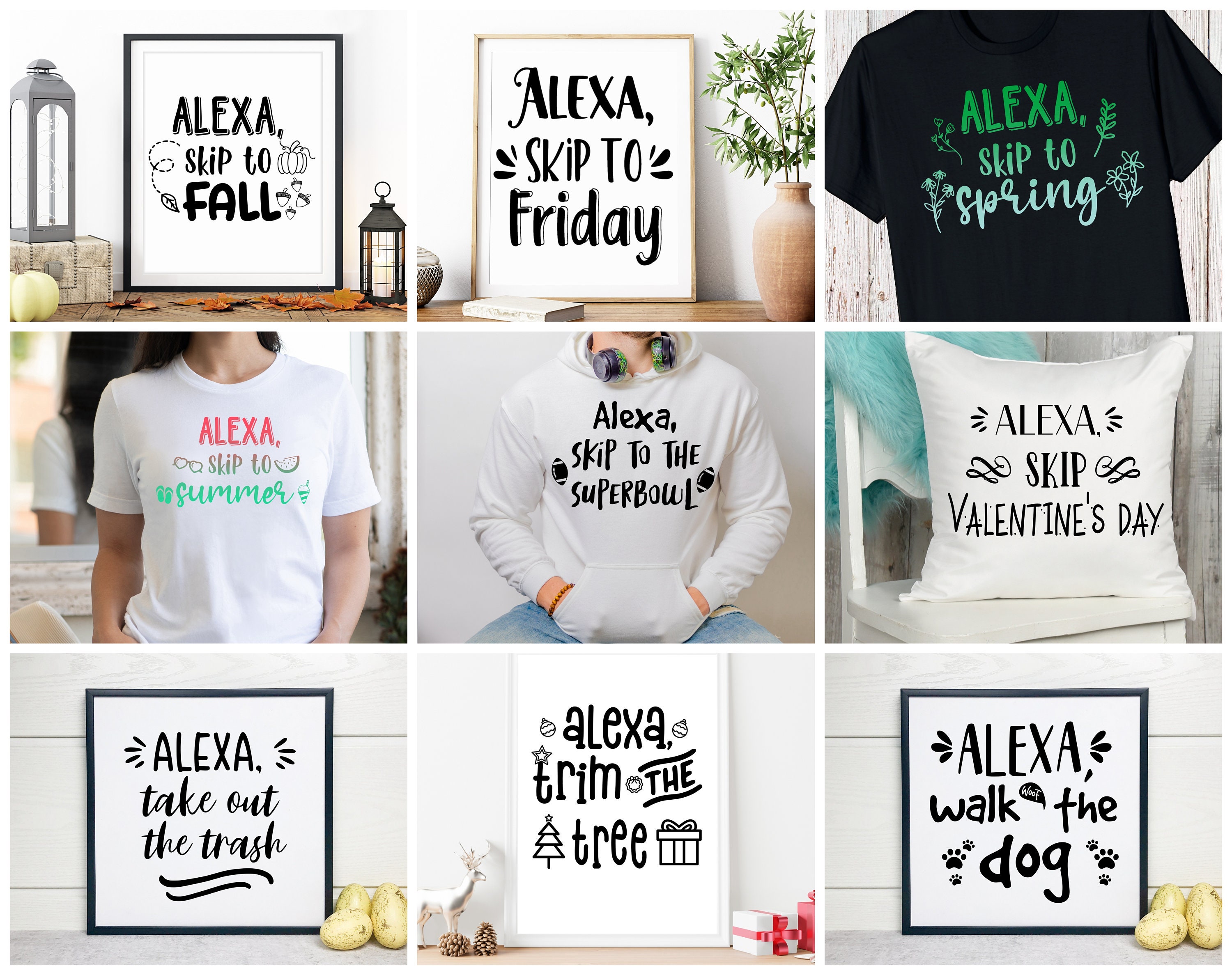 71-piece Fun Alexa Commands SVG Bundle for Cricut - Etsy