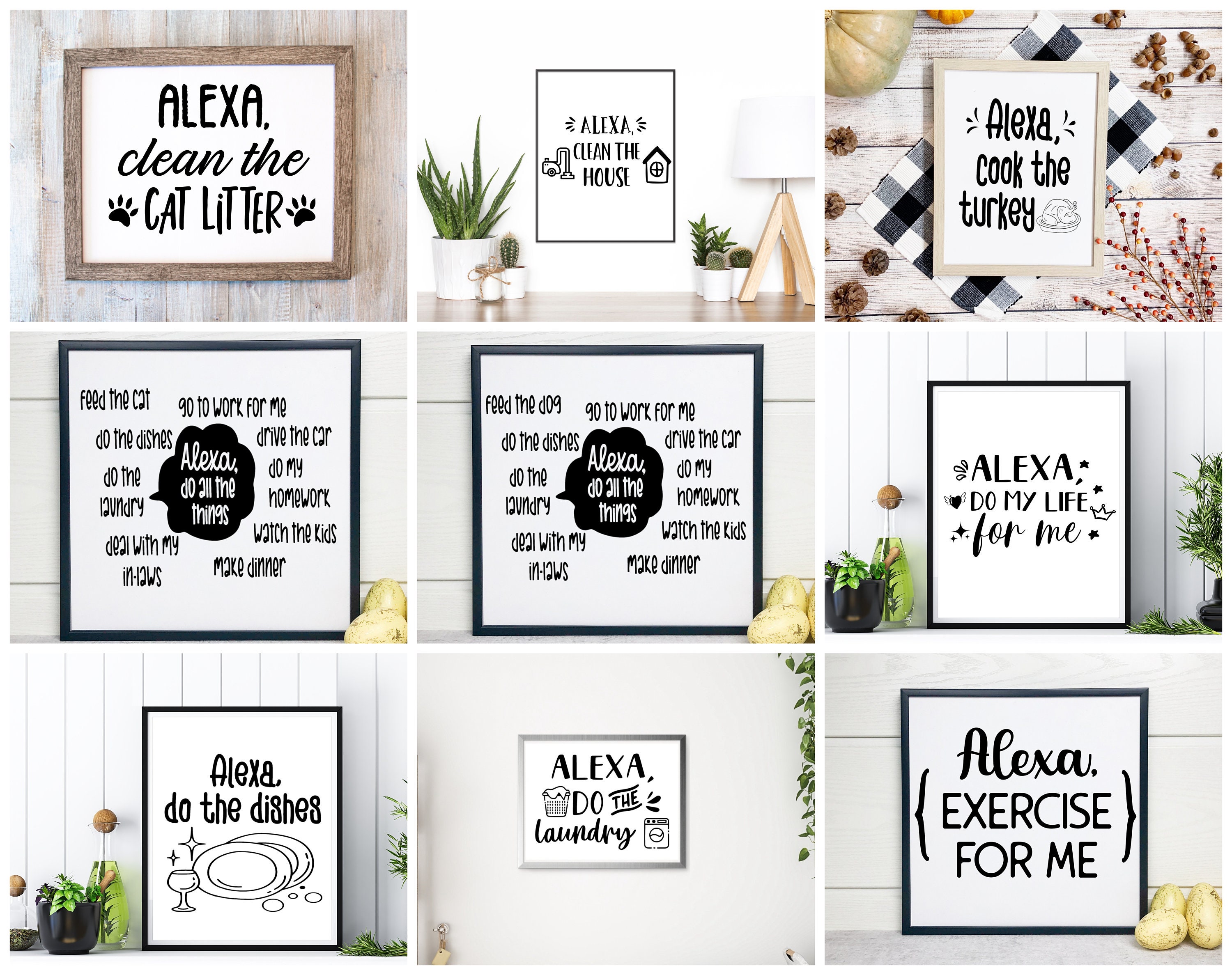 71-piece Fun Alexa Commands SVG Bundle for Cricut - Etsy