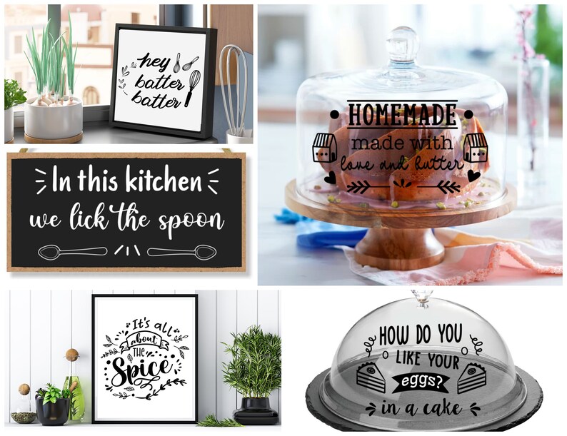 105-piece Kitchen-themed Designs in SVG Cut Files for Cricut - Etsy