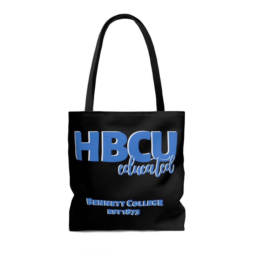 HBCU Educated Bennett College Black Tote Bag, AOP Tote, HBCU College ...
