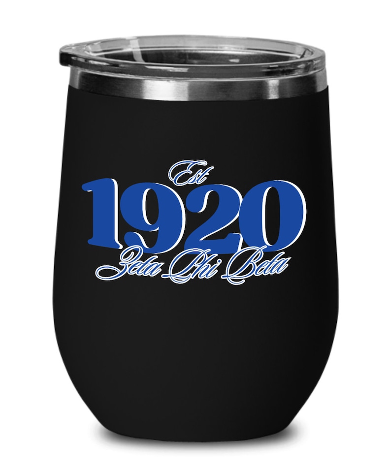 Zeta Phi Beta Wine Tumbler - 1920 Zeta Phi Beta Cup - Doves -pearls - Educated Zeta Girls -zeta ...