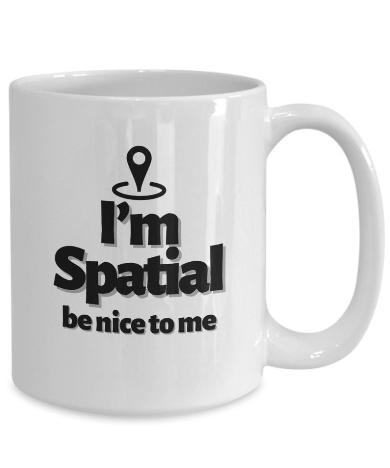 I'm Spatial Be Nice to Me Mug, GIS Funny Mug, Cartography Gifts, GIS ...