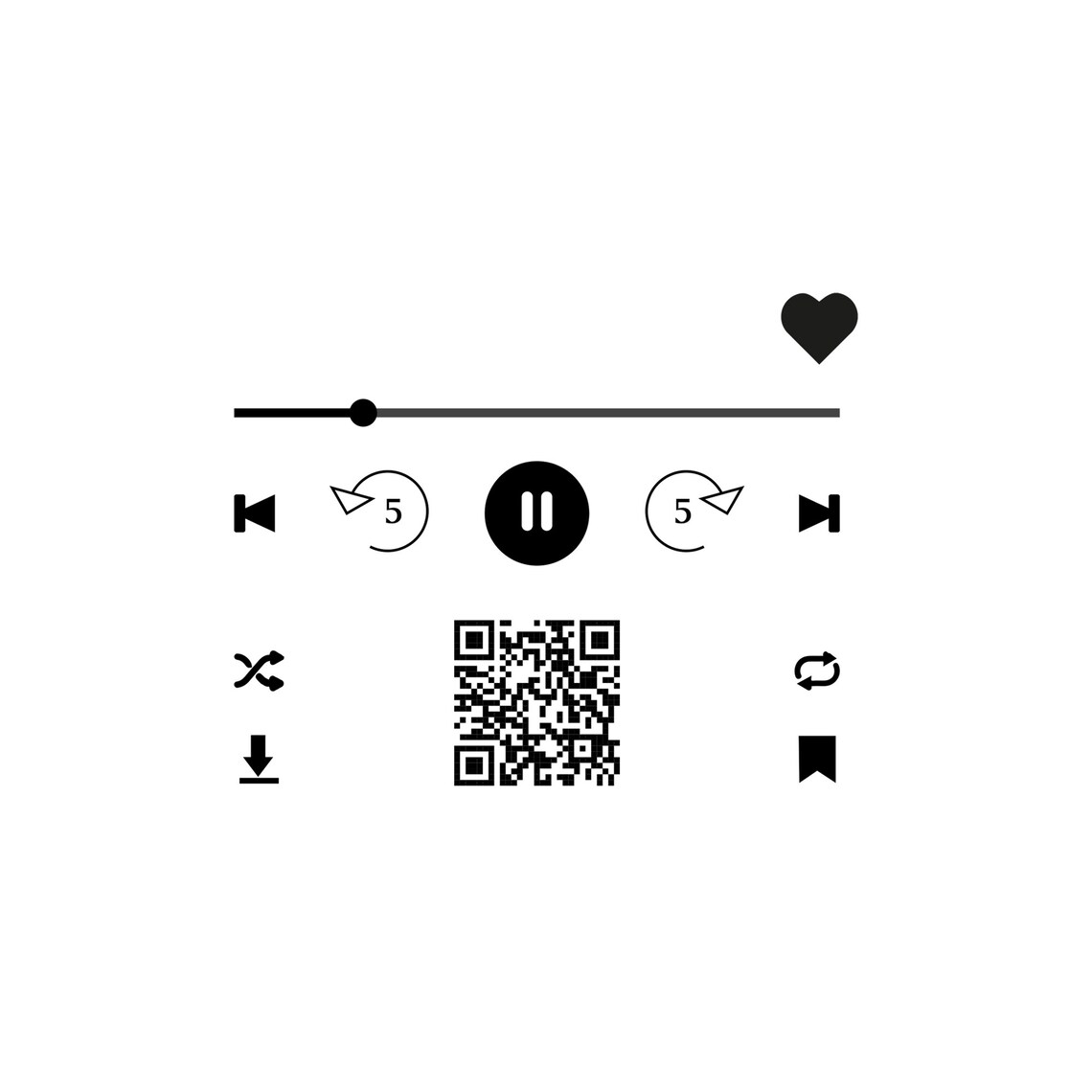 Music Player Svg Apple Music Svg Qr Code Display Song Svg | Etsy