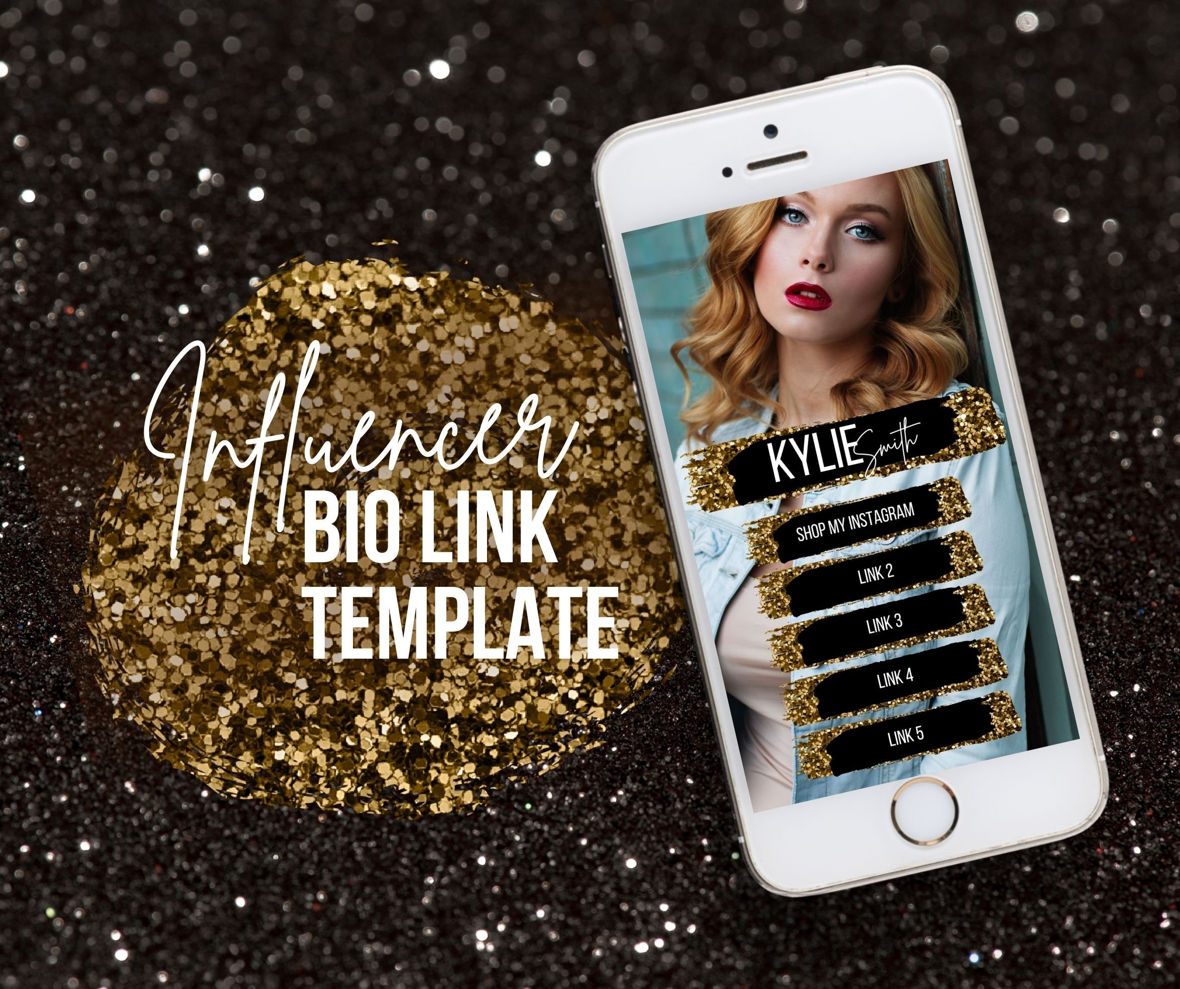 Instagram Link in Bio Template, Instagram Influencer Bio Link, Small ...