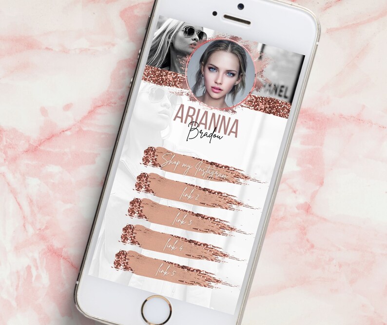 Instagram Link in Bio Template, Instagram Influencer Bio Link, Small ...