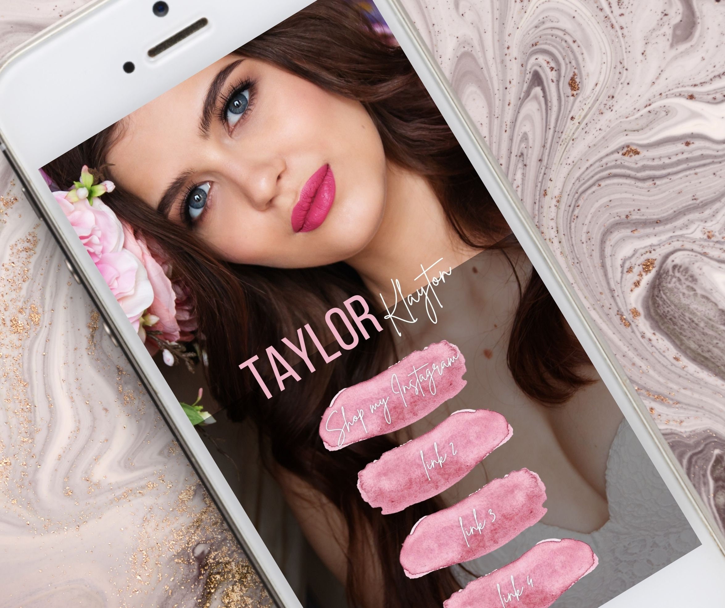 Instagram Link in Bio Template, Instagram Influencer Bio Link, Small ...