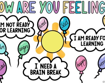 My Feelings A Cute Feelings Check-in Printable K-3 - Etsy