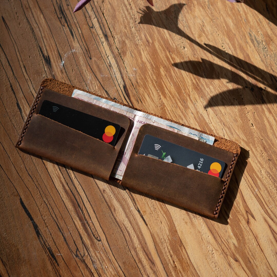 Minimal Leather Wallet / Simple Minimalist Design / Wallet for Men ...