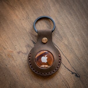 Leather AirTag Sleeve Key Ring AirTag Holder Apple Gift Ideas AirTag ...