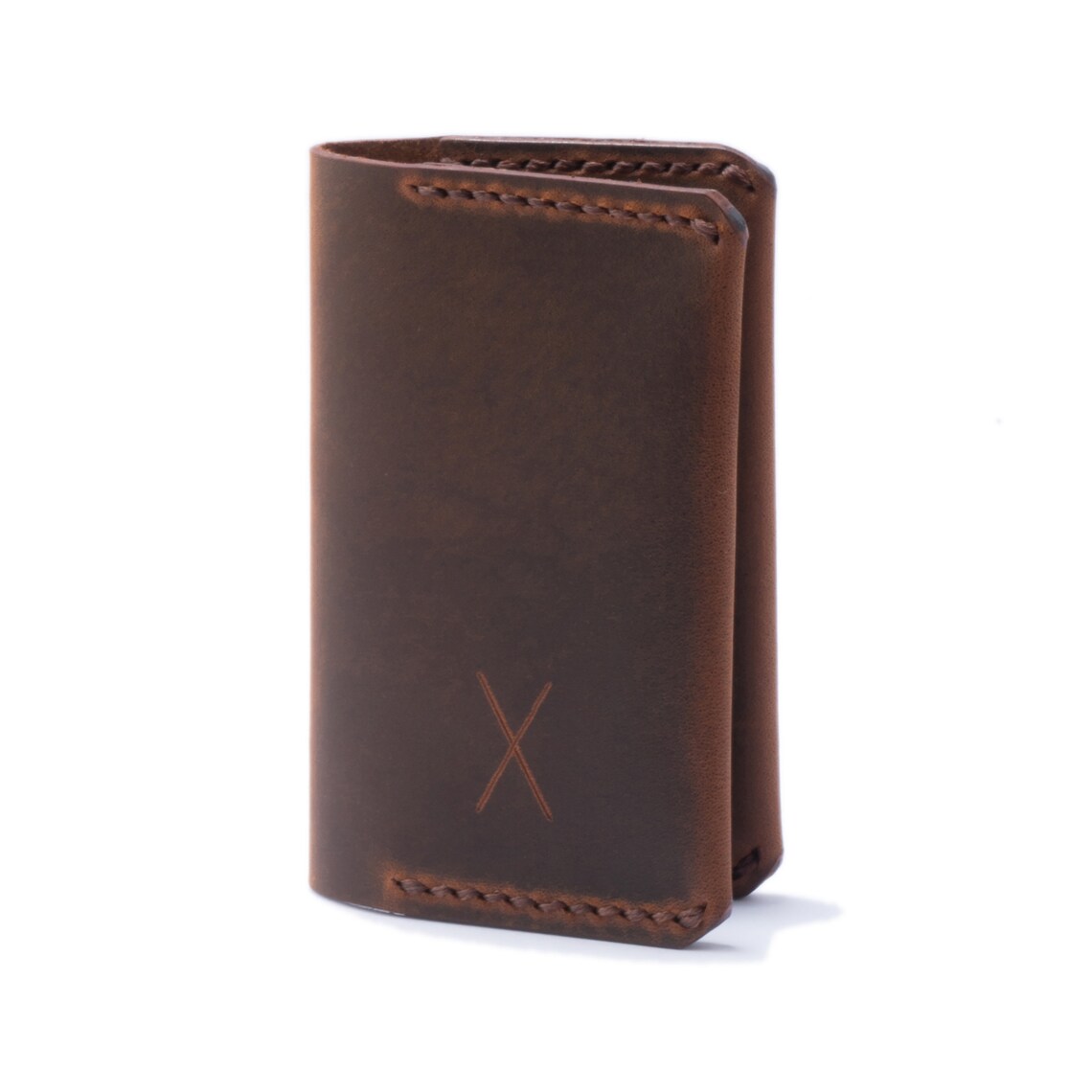 Folding Card Holder Handmade Leather Product Gift for Him - Etsy