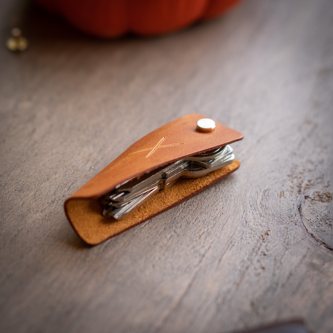 Minimalist Keyholder Genuine Leather Handcrafted Keychain Easy to Use ...