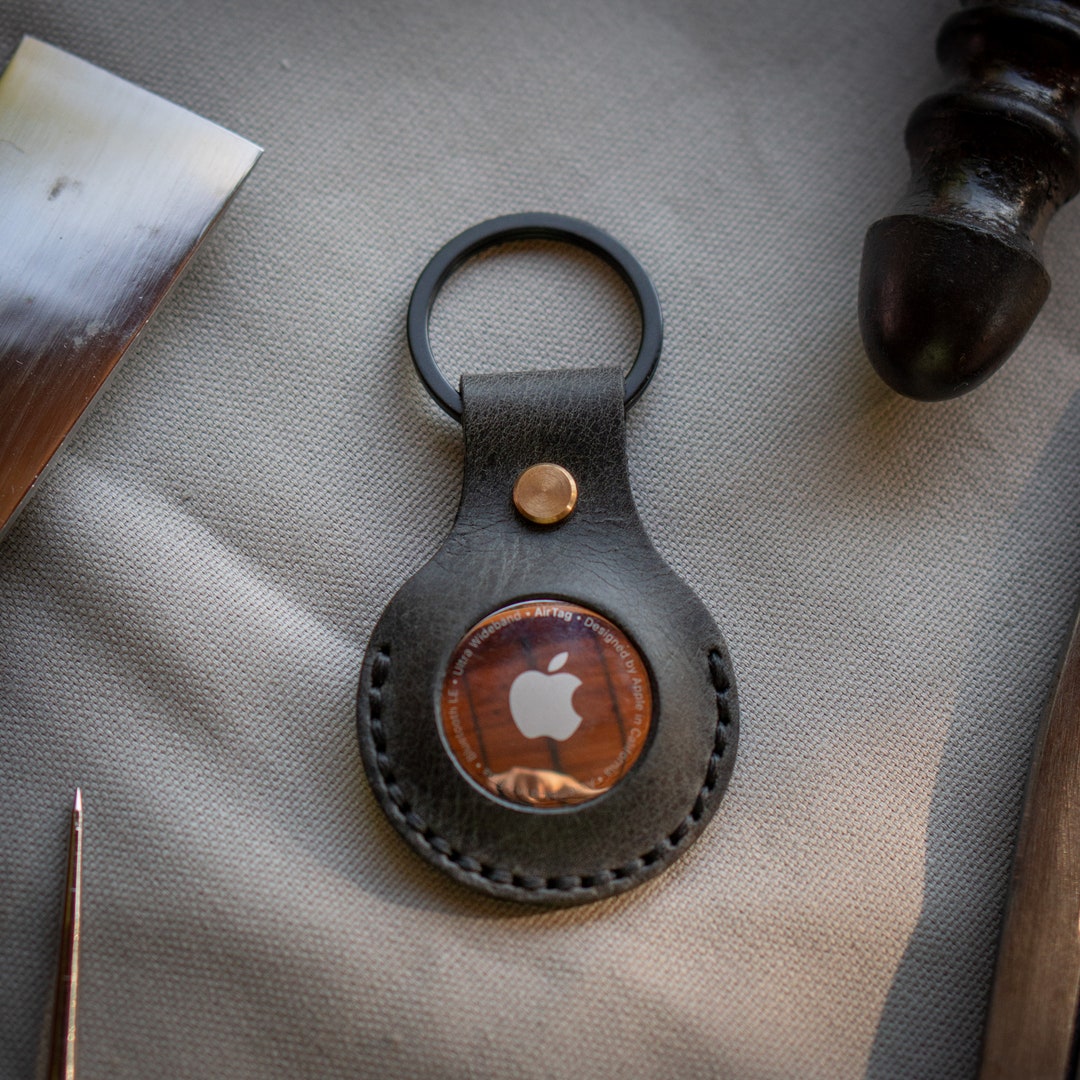 Leather AirTag Sleeve Key Ring AirTag Holder Apple Gift Ideas AirTag ...