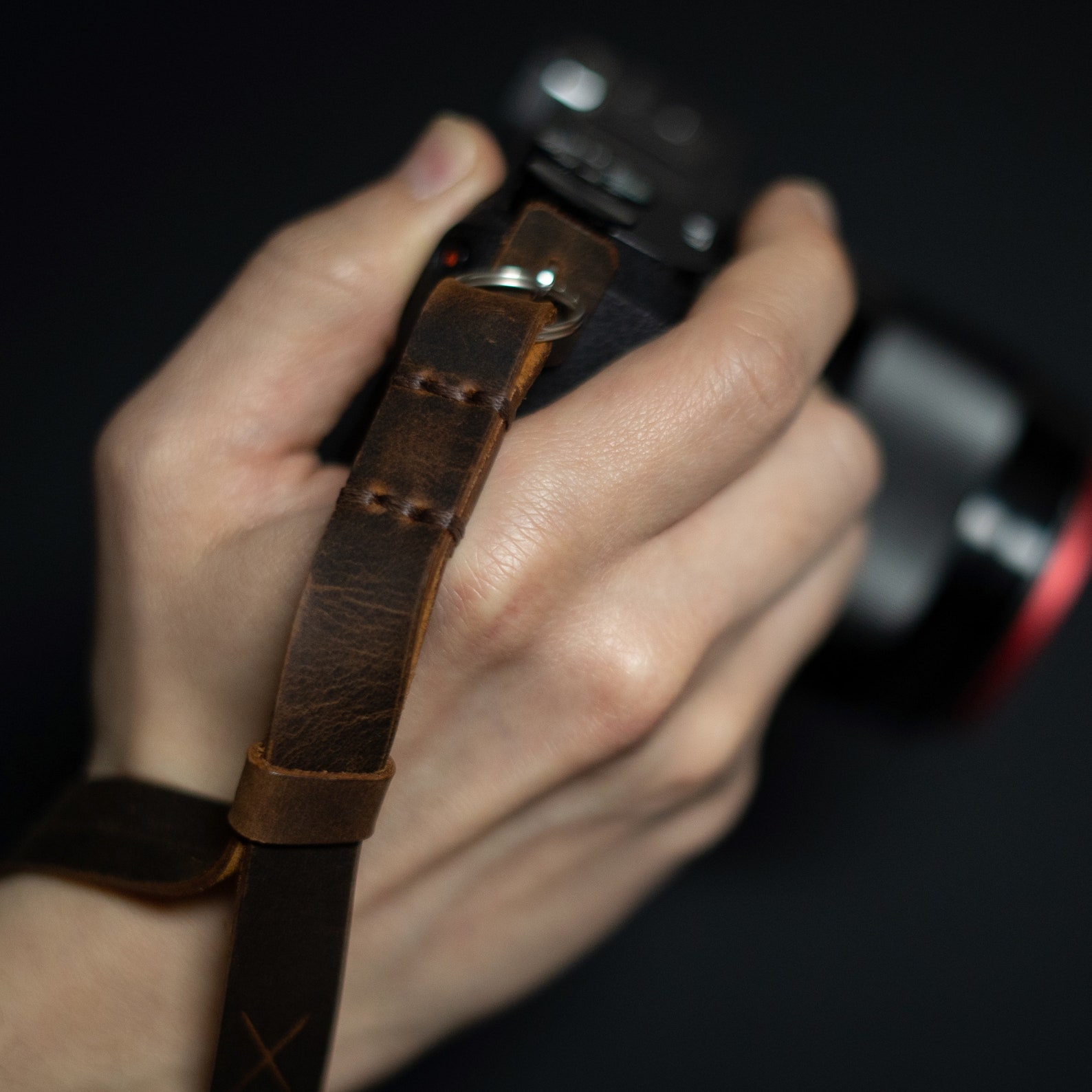 Leather Camera Wrist Strap: Minimalist Photographer Gift - Etsy
