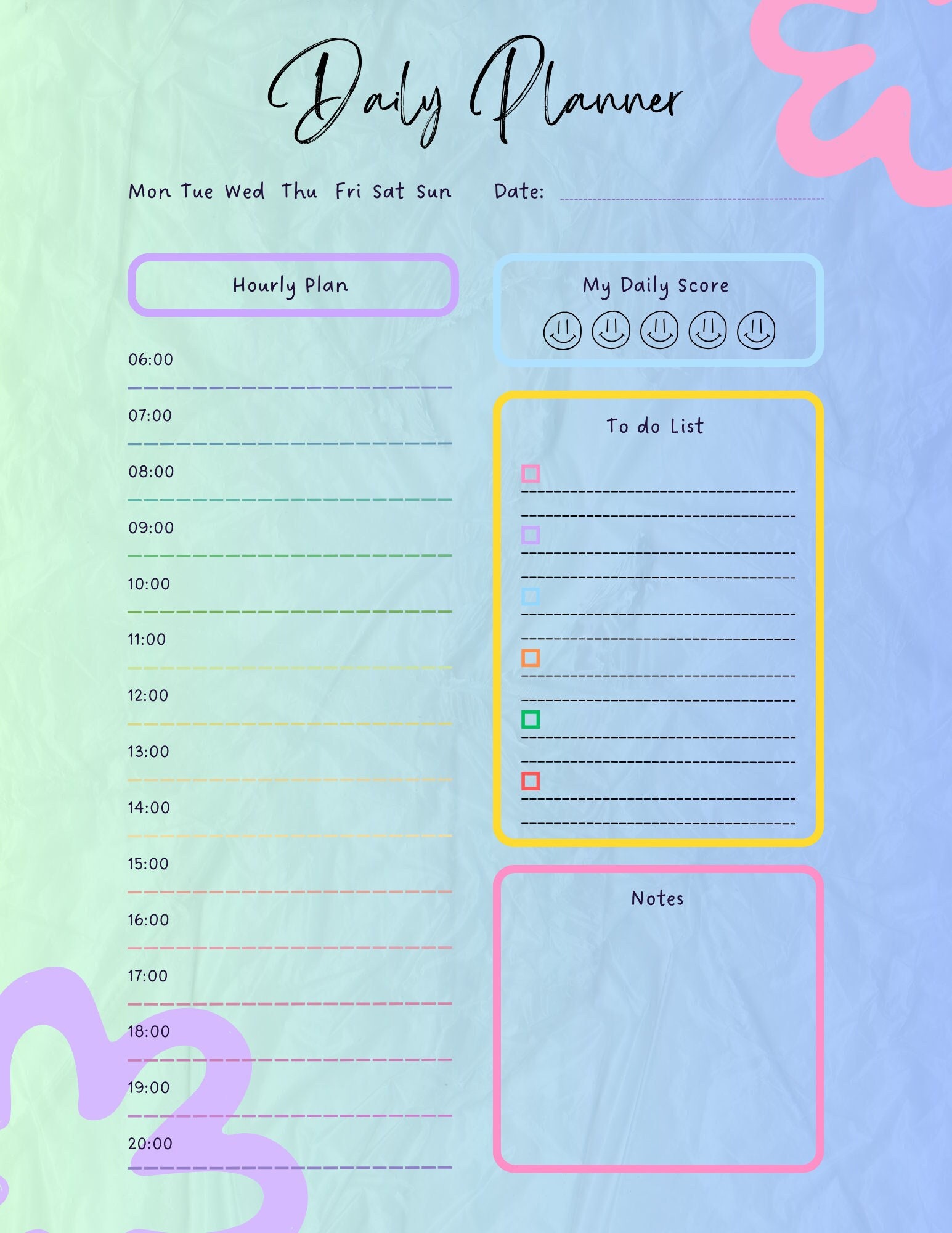 Daily Planner - Etsy