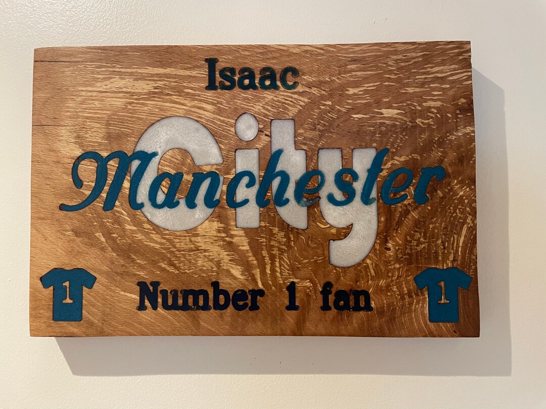 Personalised Football Team Number 1 Fan Wall Sign - Etsy
