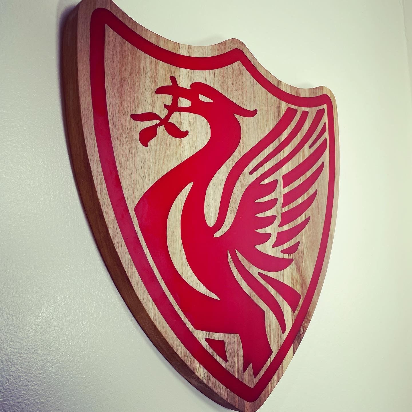 Liverpool FC Bar Sign Solid Hard Wood Liverbird Sign Epoxy | Etsy