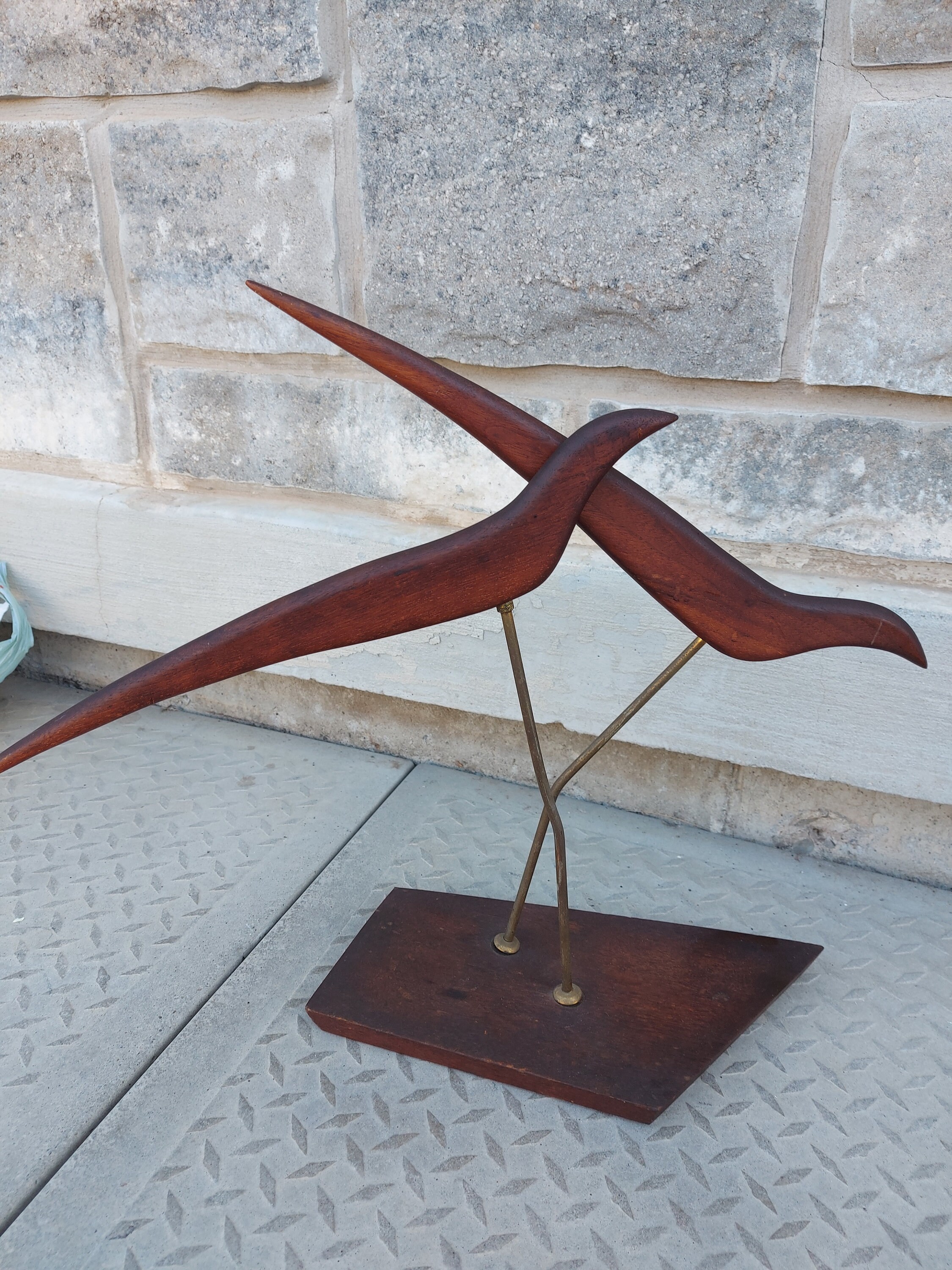 MCM Danish Teak Bird Sculpture - Etsy