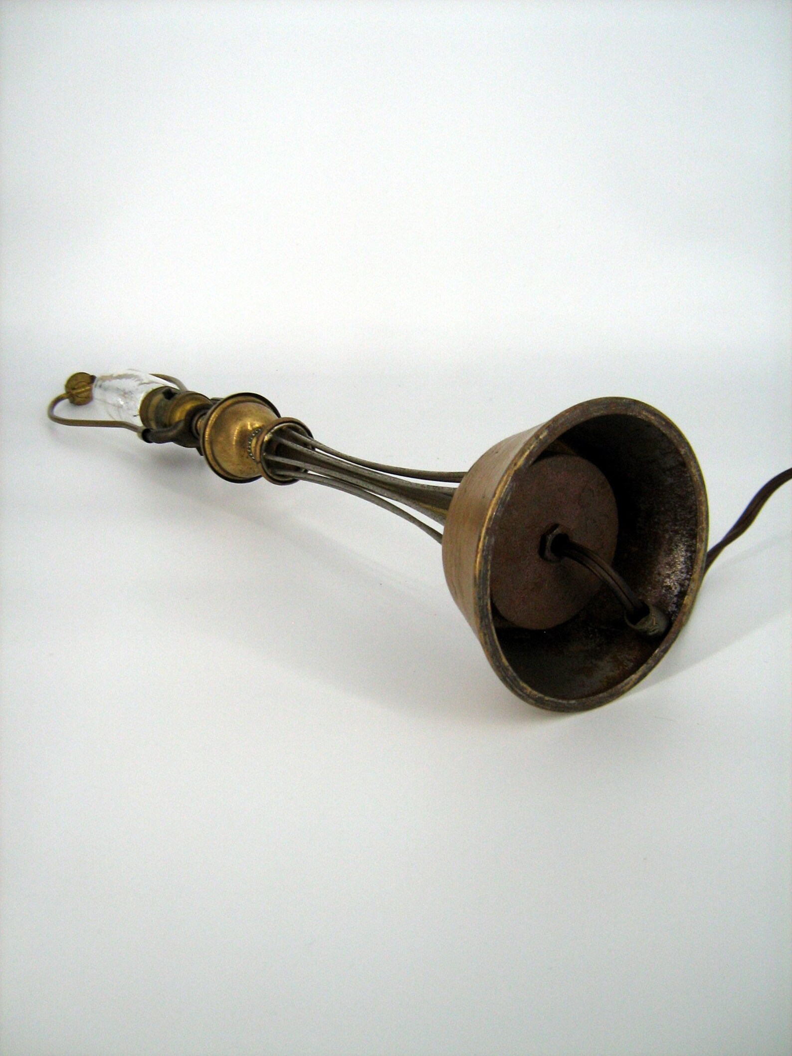 Vintage Mid Century Octagonal Pyramid Wire Table Lamp Unique Atomic Era ...