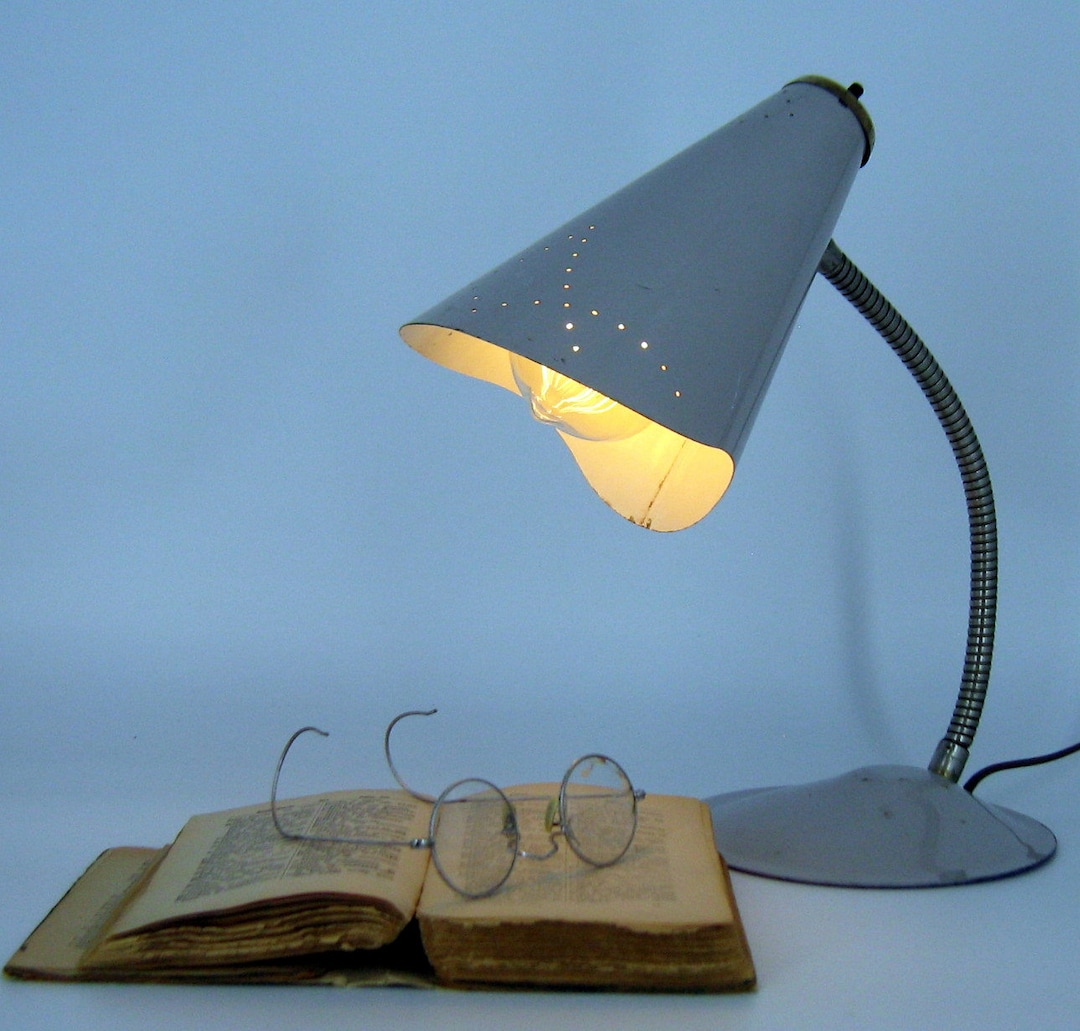 Vintage Art Deco Style Retro Task Lamp, 1960s - Adjustable Neck and ...