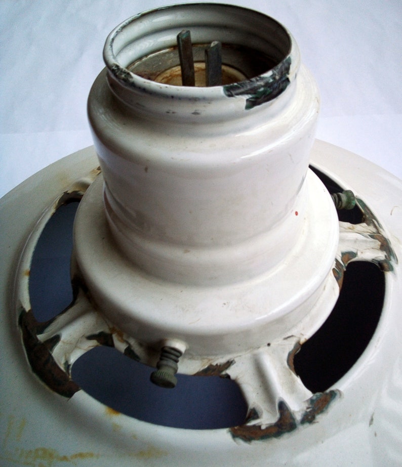 Unique Antique Gas Station Pendant Lamp - Large 18 Diameter, Original ...