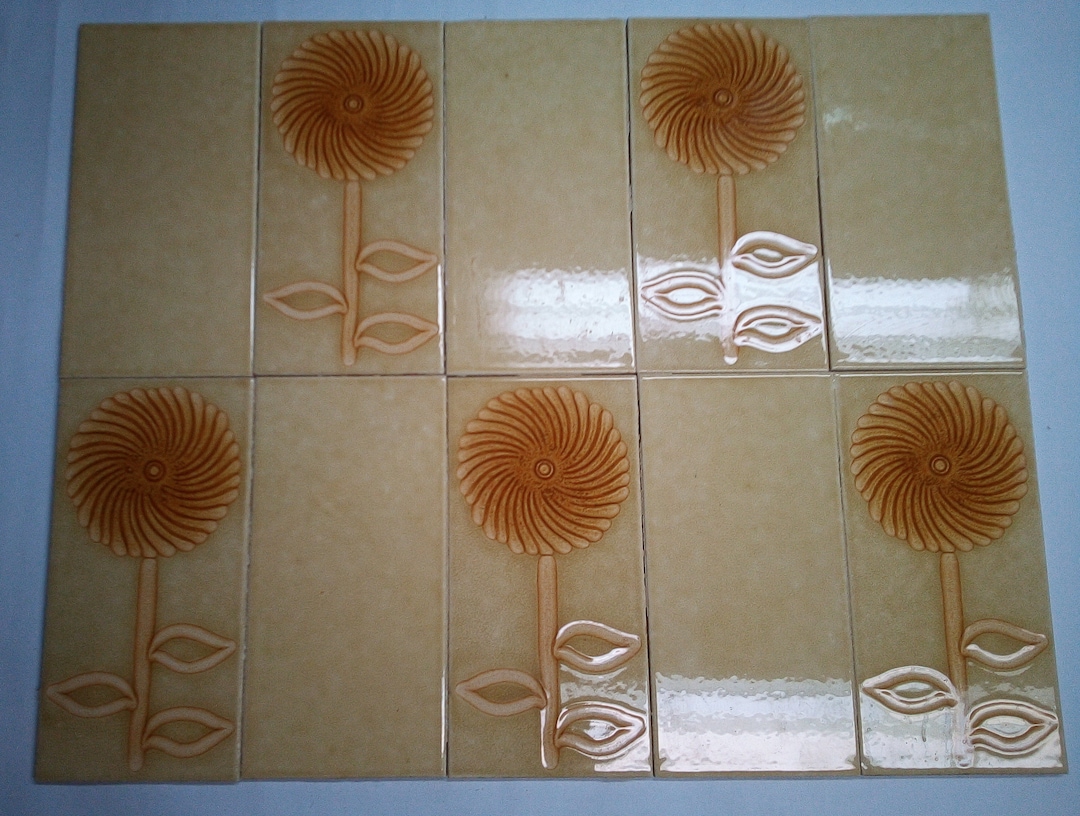 Vintage Italian Ceramics Wall Tiles - Art Deco and Mid-century Style ...