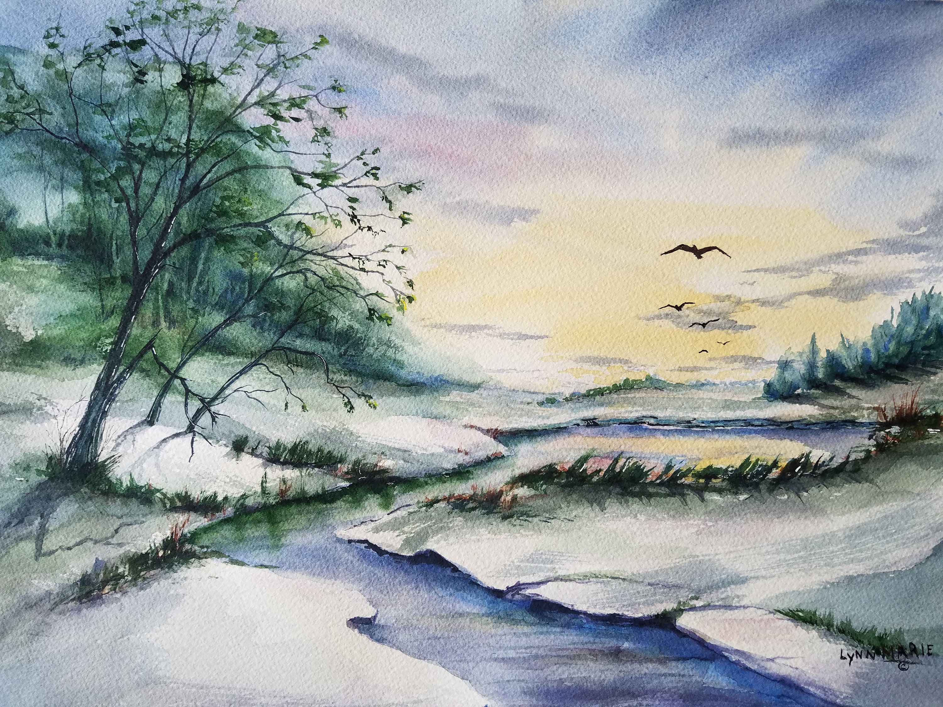 Impressionist Watercolor Landscapes