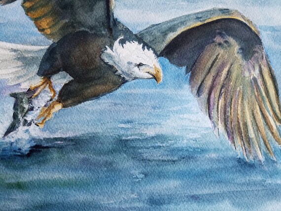 Eagle Catching Fish Art
