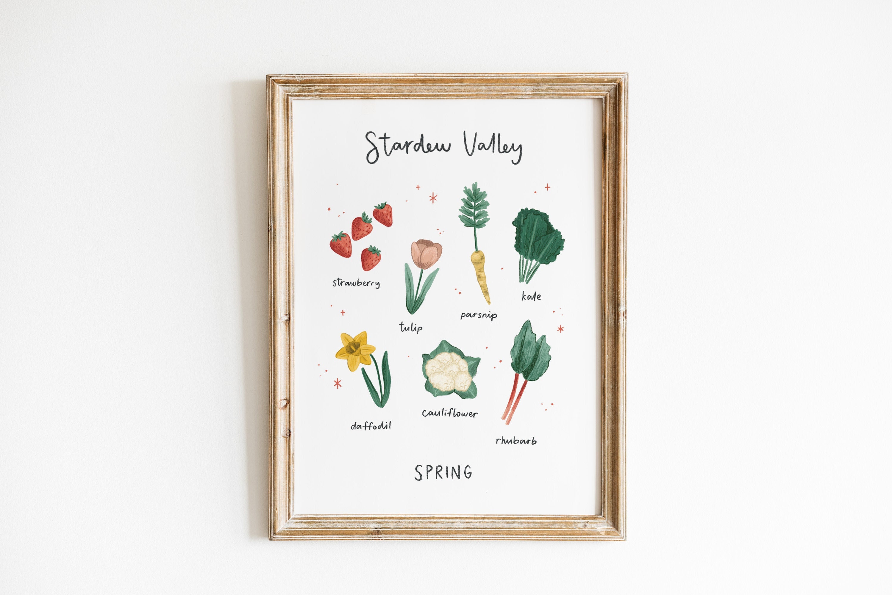 Stardew Valley Spring - Art Print | Illustration Drawing Decor Home ...
