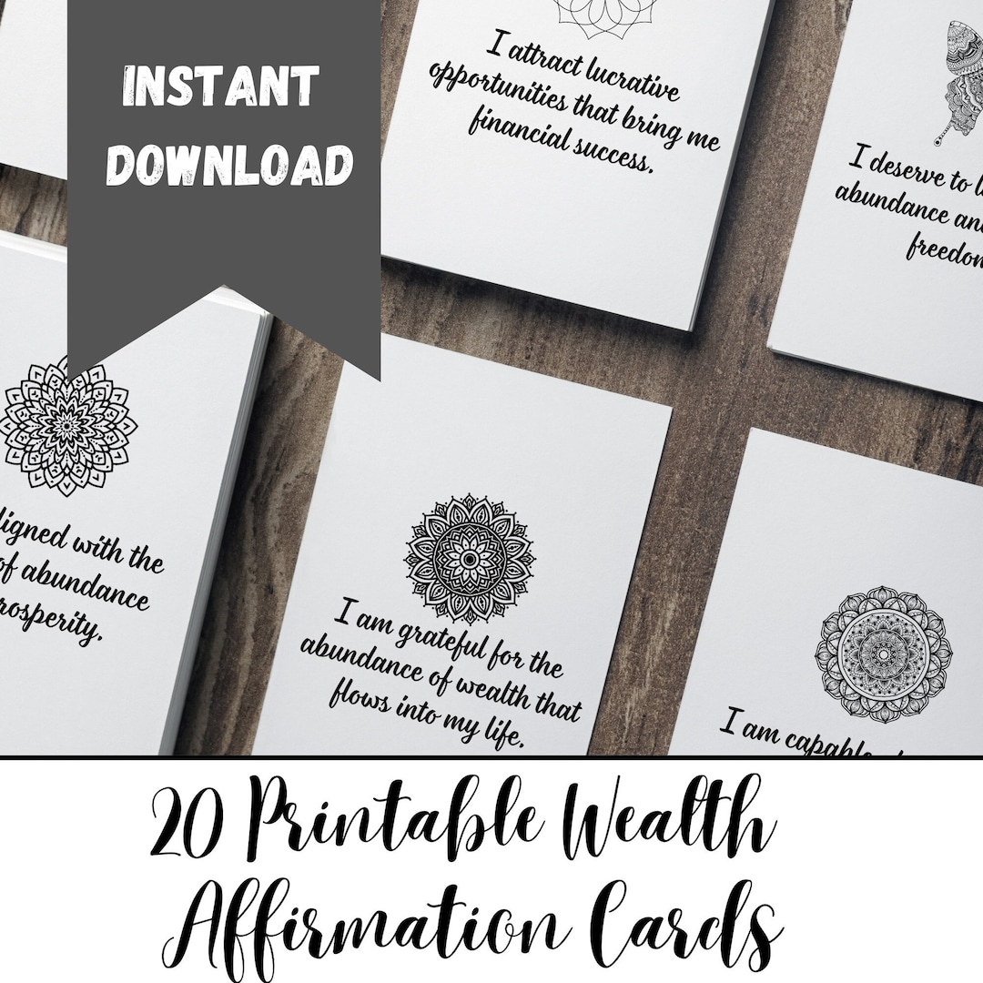 Affirmation Cards // Printable // Affirmation Card Deck - Etsy