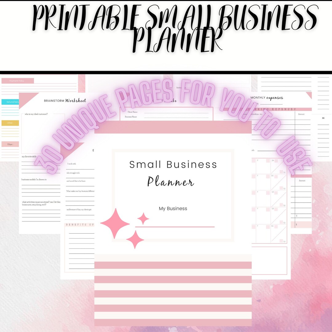 Small Business Planner Printable // PDF Planner // Small Business ...
