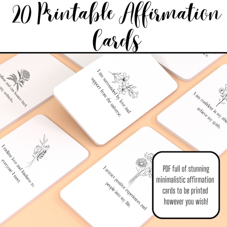 Affirmation Cards // Printable // Affirmation Deck - Etsy