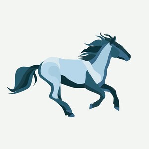 BLUE ROAN Paper Print - Etsy