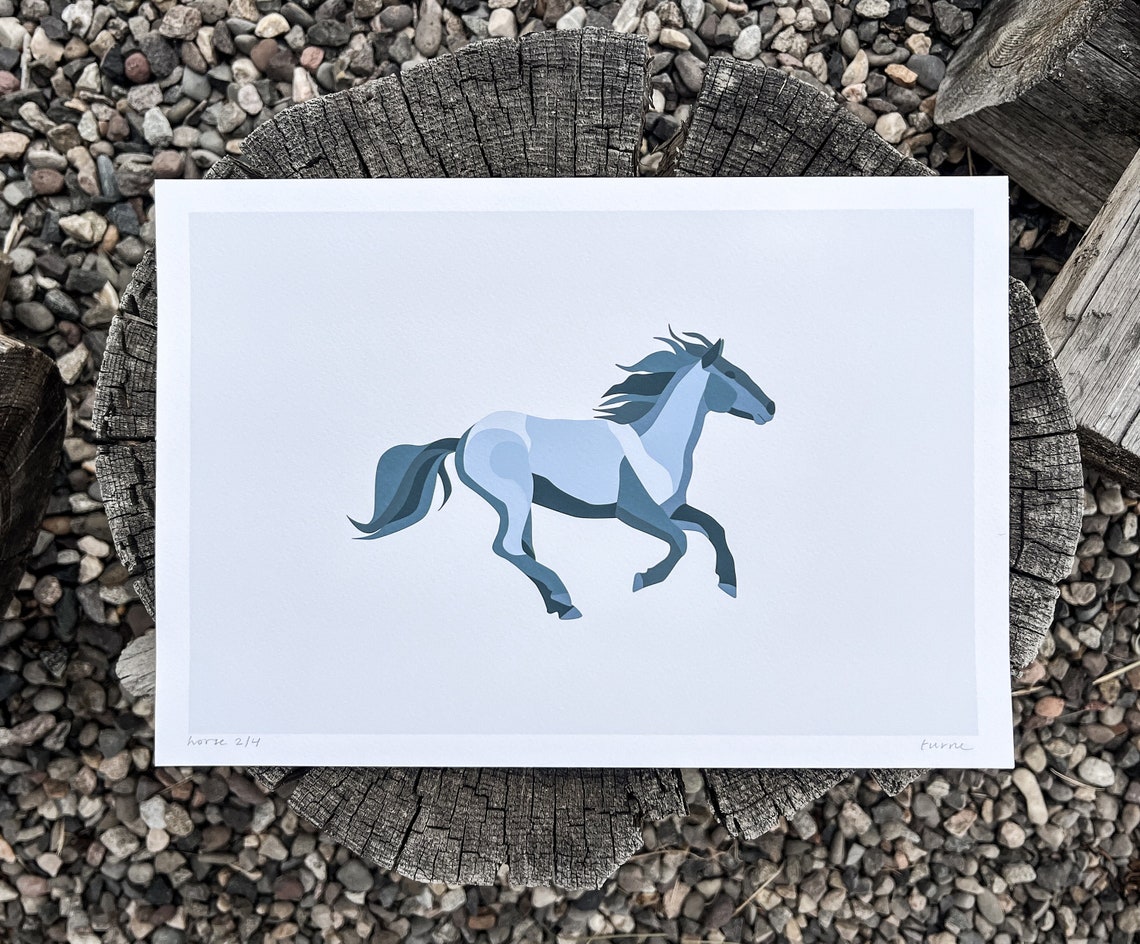 BLUE ROAN Paper Print - Etsy
