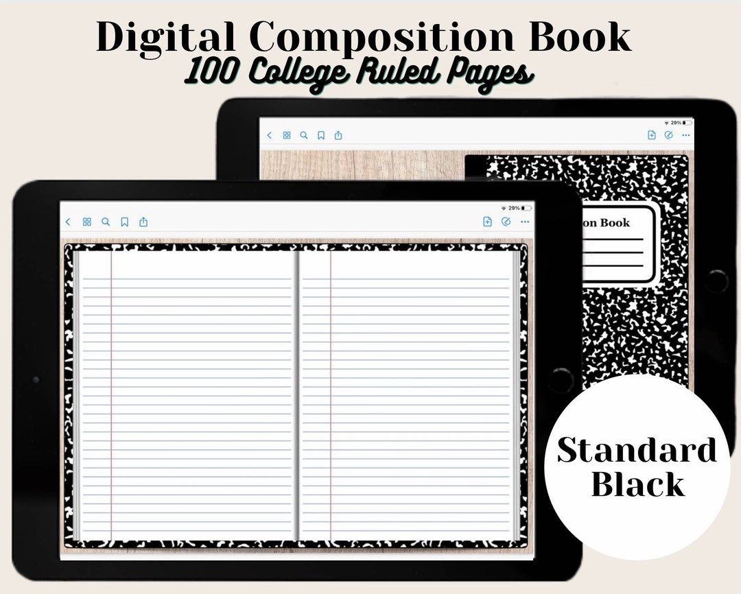 Digital Composition Notebook, Digital Student Notebook, Digital ...