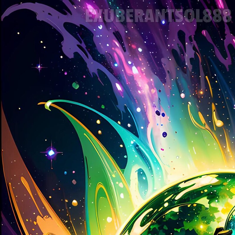 Sacred Seed-sower 1x1 AI Art Digital Fantasy Magical Colorful Cosmic ...