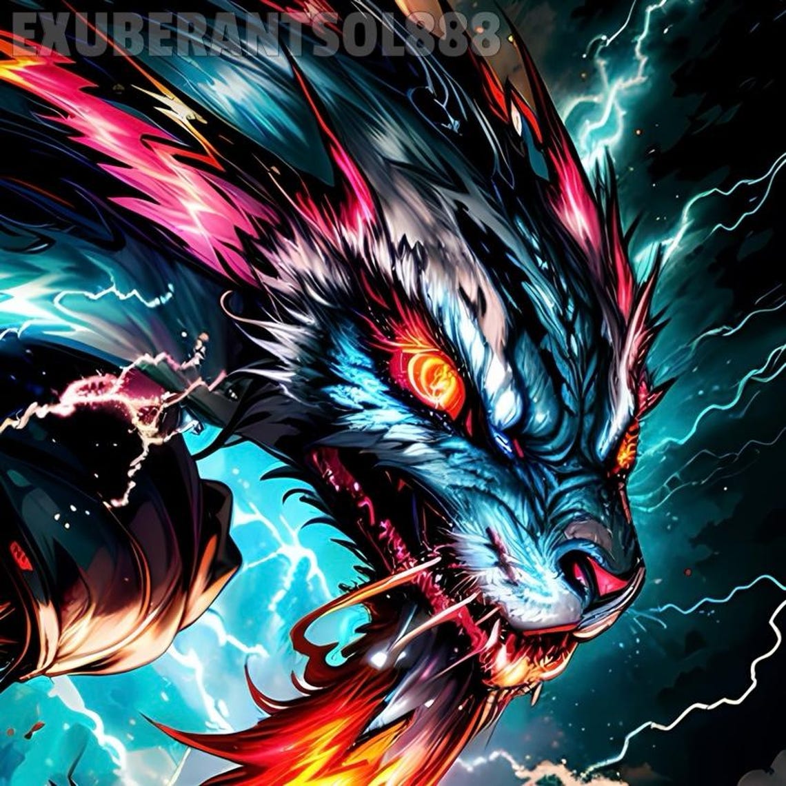 Storm Sire 2 1x1 AI Art Digital Fantasy Powerful Furious Enraged ...