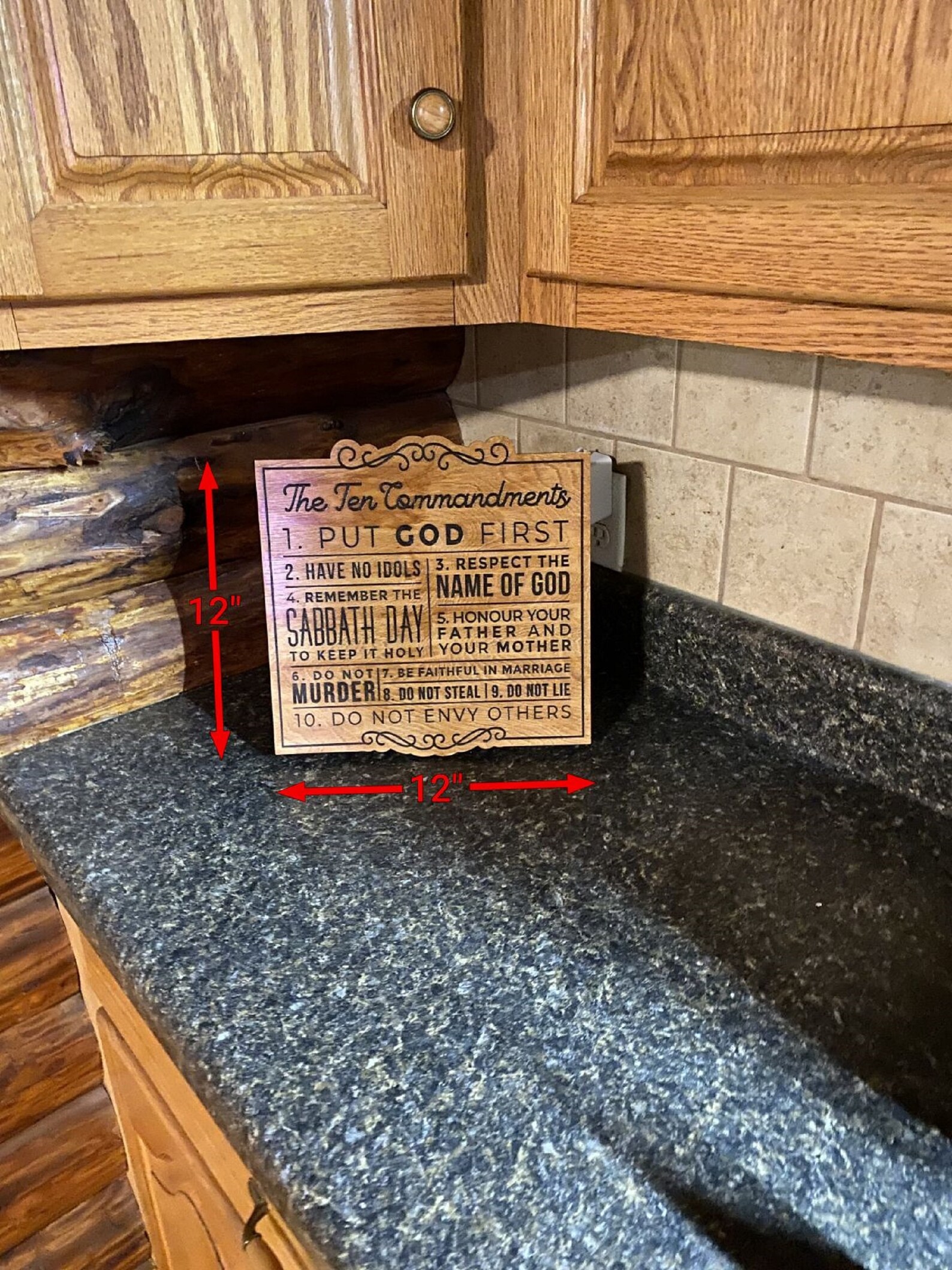 10 Commandments Sign. Laser Cut and Engraved Sign Hand - Etsy