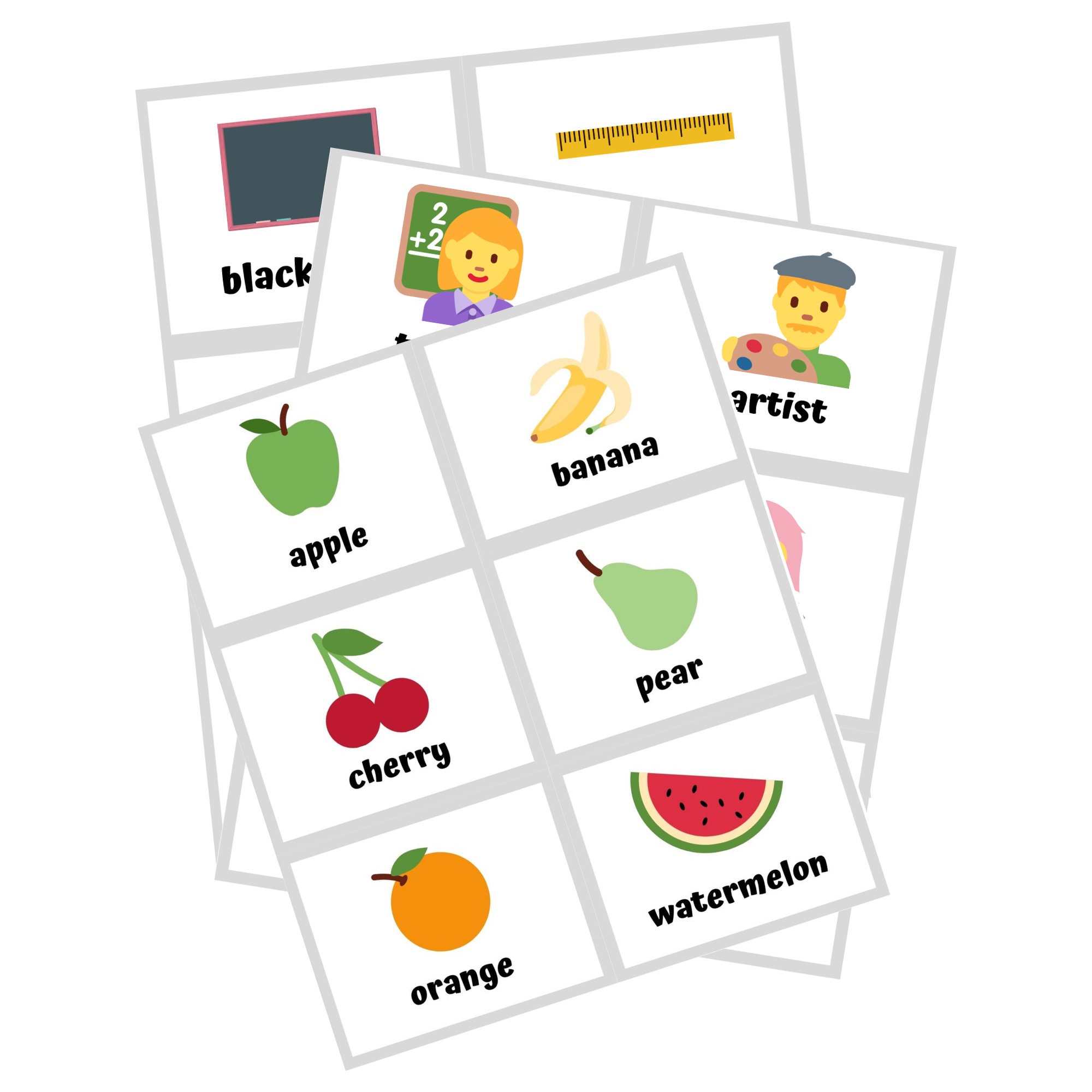 Vocabulary Flashcards English for Children Printable Activity BONUS ...