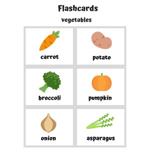Vocabulary Flashcards English for Children Printable Activity BONUS ...