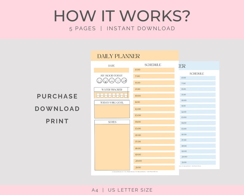 Adult Focus Daily Planner Printable,adhd Daily Planner Printable ...