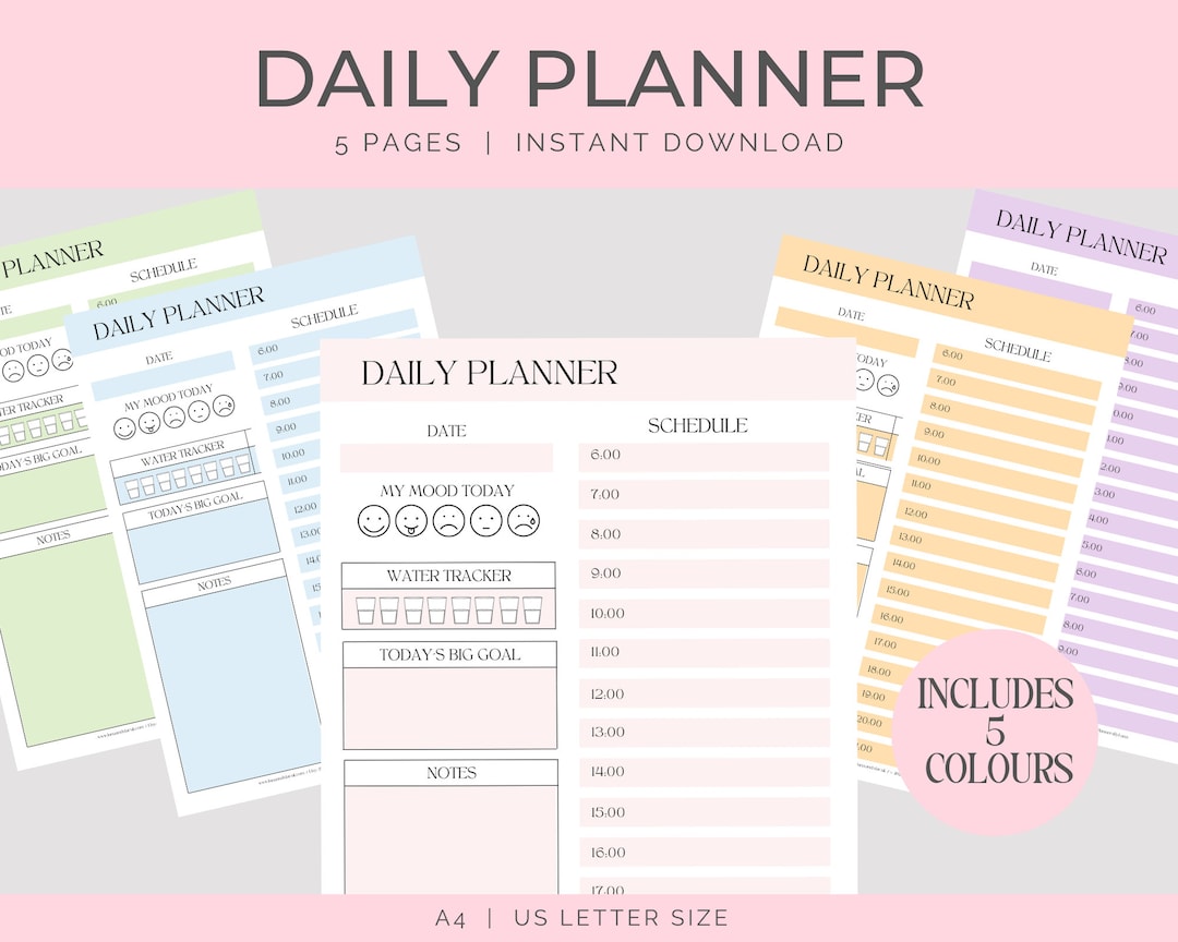 Adult Focus Daily Planner Printable,adhd Daily Planner Printable ...
